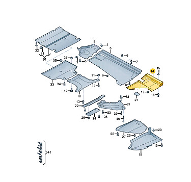 NEW AUDI Q5 8R REAR LEFT UNDERBODY TRIM 80A825215A 80A-825-215-A | eBay