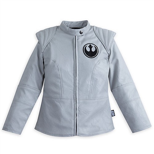 Disney Star Wars Rey Faux Leather Jacket Coat Costume Starbird Insignia ...
