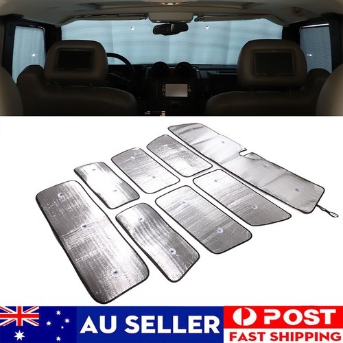8PCS Car Sunshade Window Sun Shade Windscreen Visor Fit For Hummer H2 ...