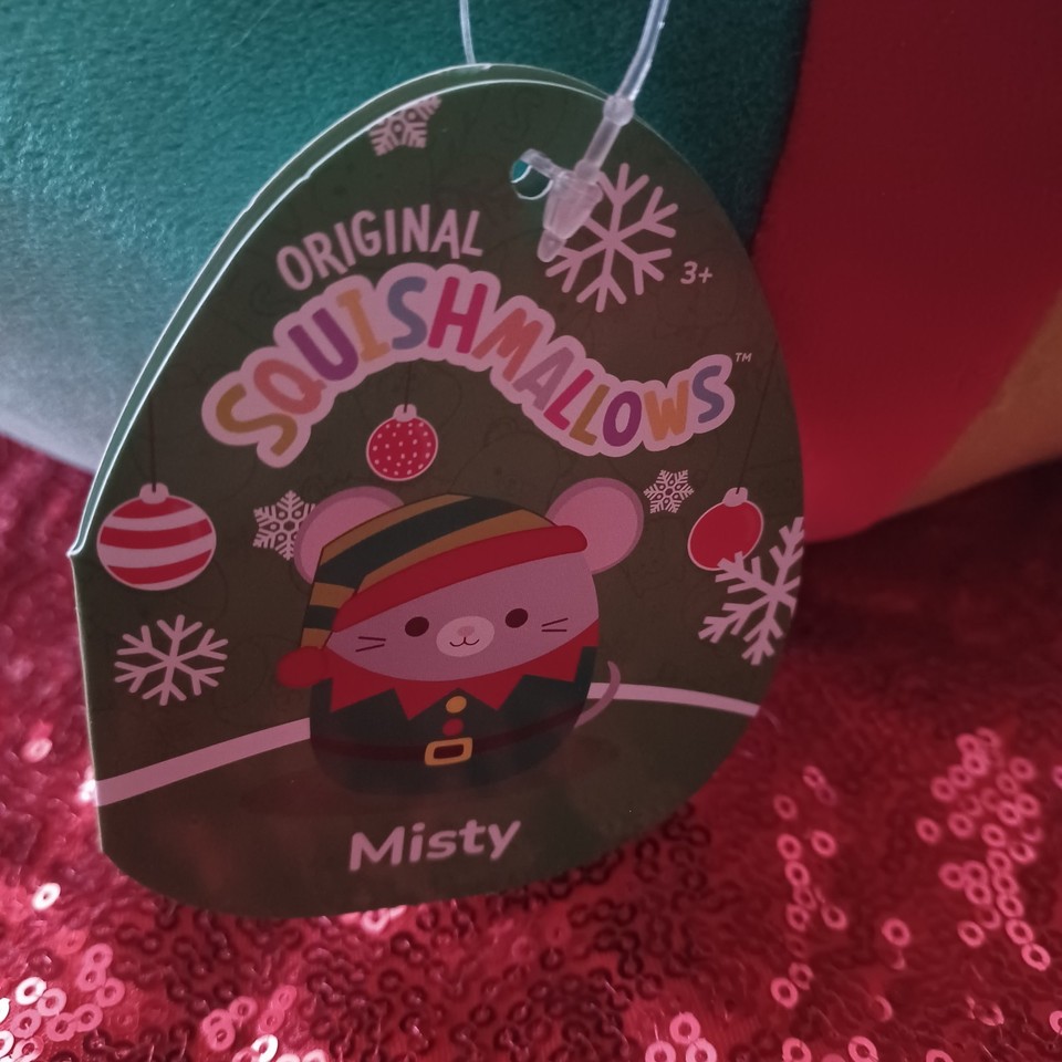 🎄 Misty 12" Christmas Elf Mouse Squishmallows New NWT Holiday Plush ...