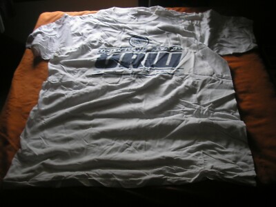 URW United Rubber Workers Stamped T-Shirt Sz L White & Blue Labor Union ...