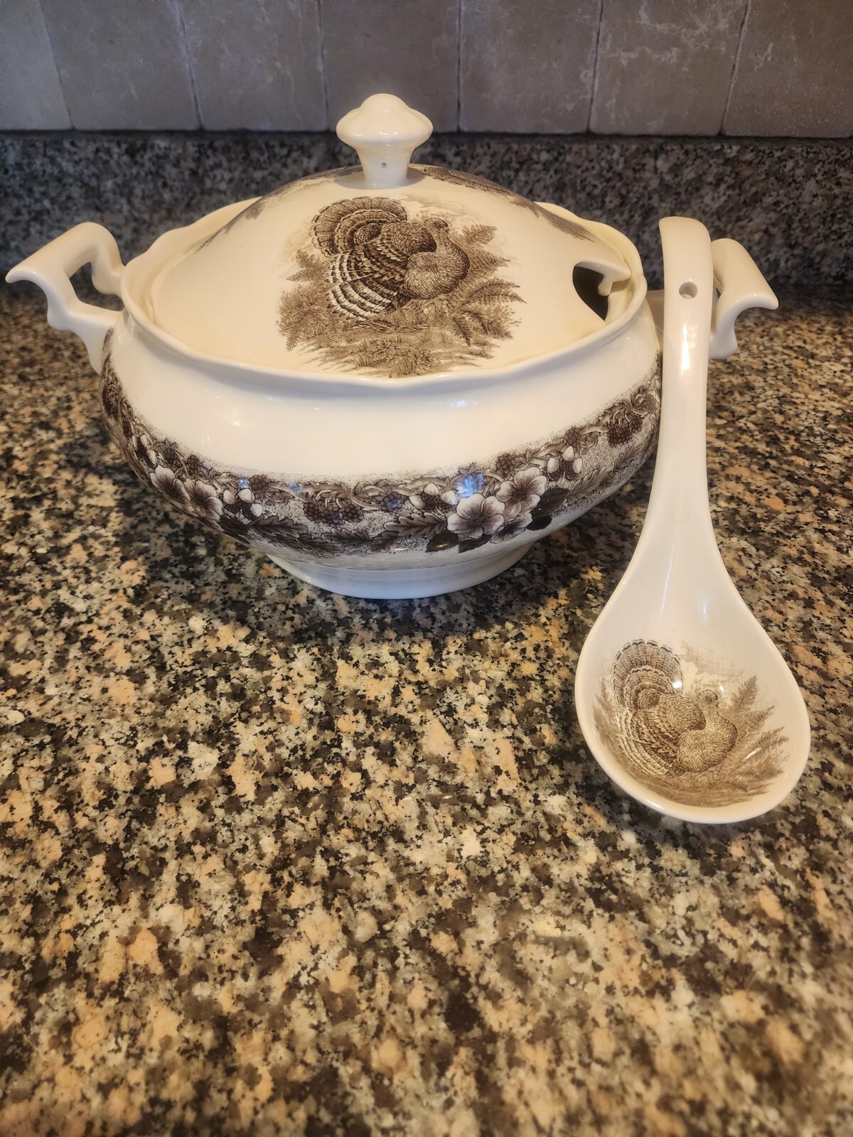 3 pc Thanksgiving Churchill Myott Turkey Soup Tureen w/ Ladle | eBay