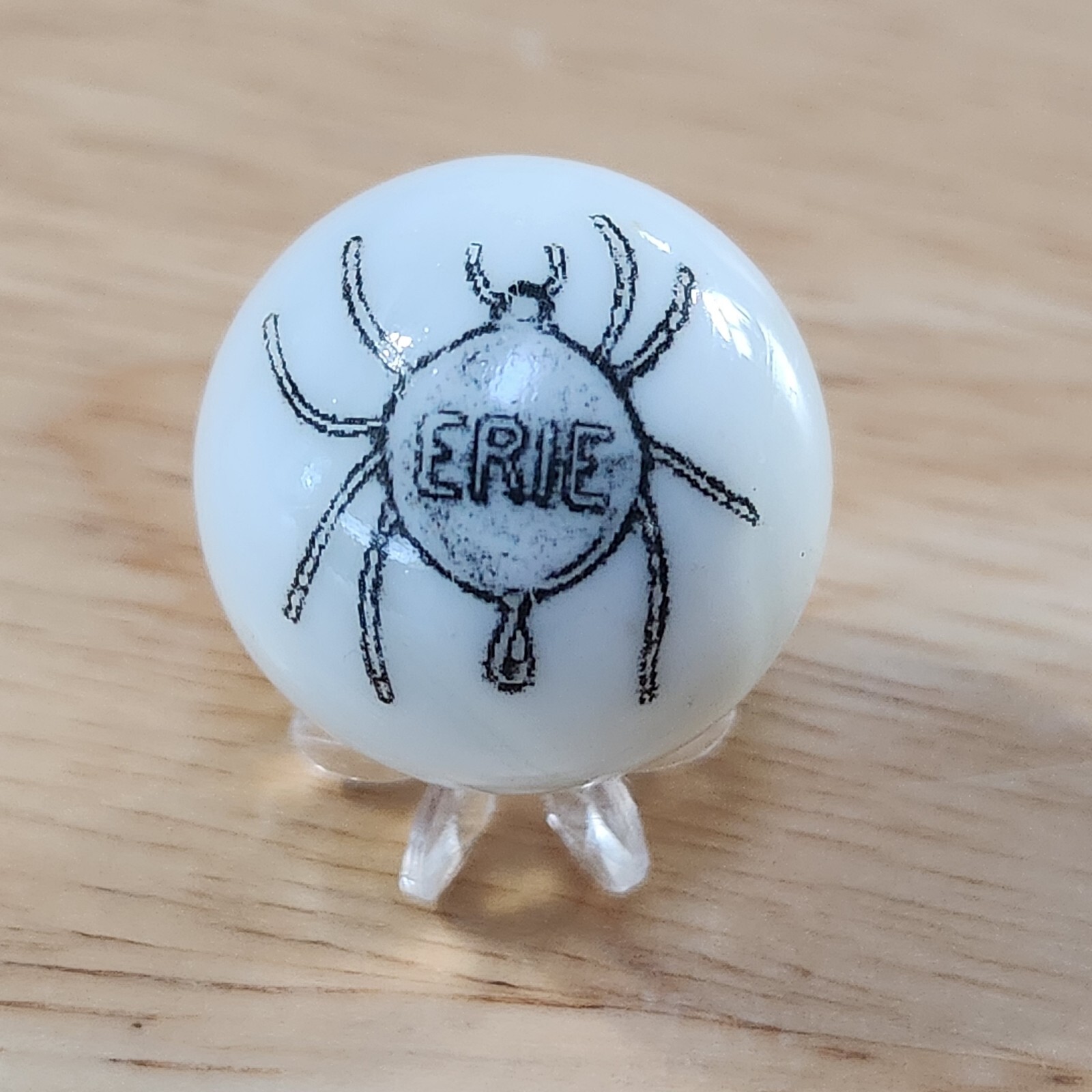 GRISWOLD ERIE SPIDER CAST IRON SKILLET MARBLE ADVERTISING W/STAND 1 IN ...