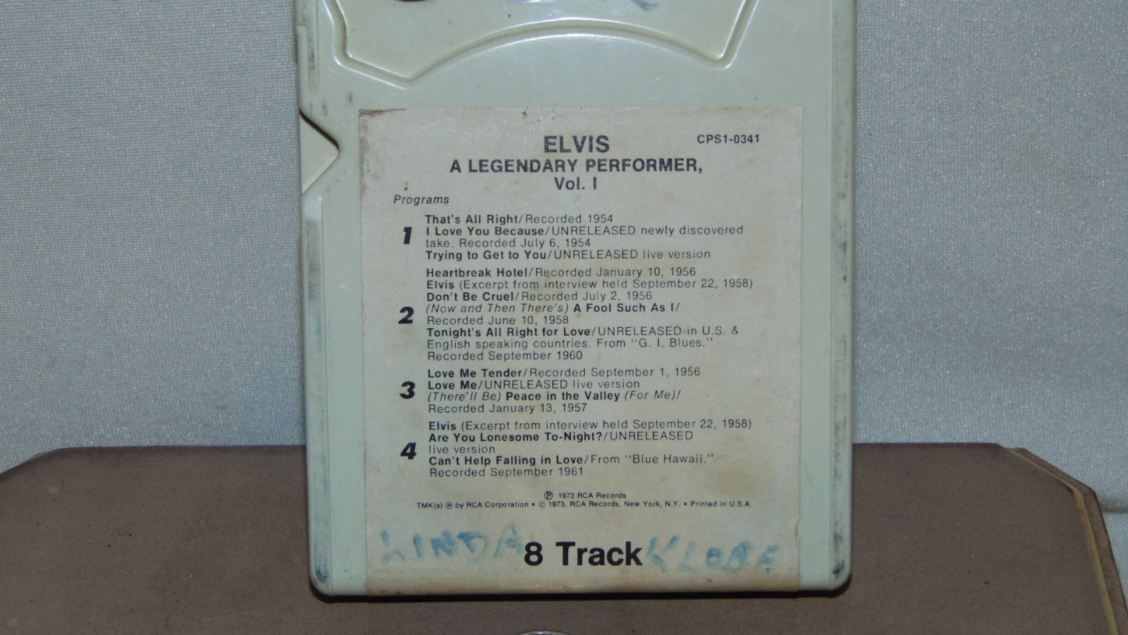 1973 ELVIS 8 TRACK TAPE A LEGENDARY PERFORMER VOL. 1 RCA CPS1-0341 | eBay