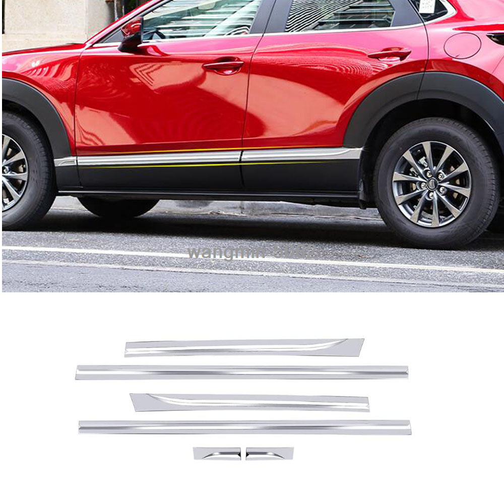 FOR 2021-2022 Mazda CX-30 CX30 Stainless Side Door Body Cover Molding ...