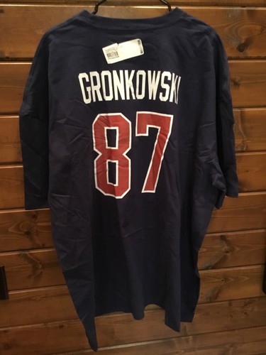 Rob Gronkowski #87 New England Patriots Logo NFL Pro Line Navy T-Shirt ...