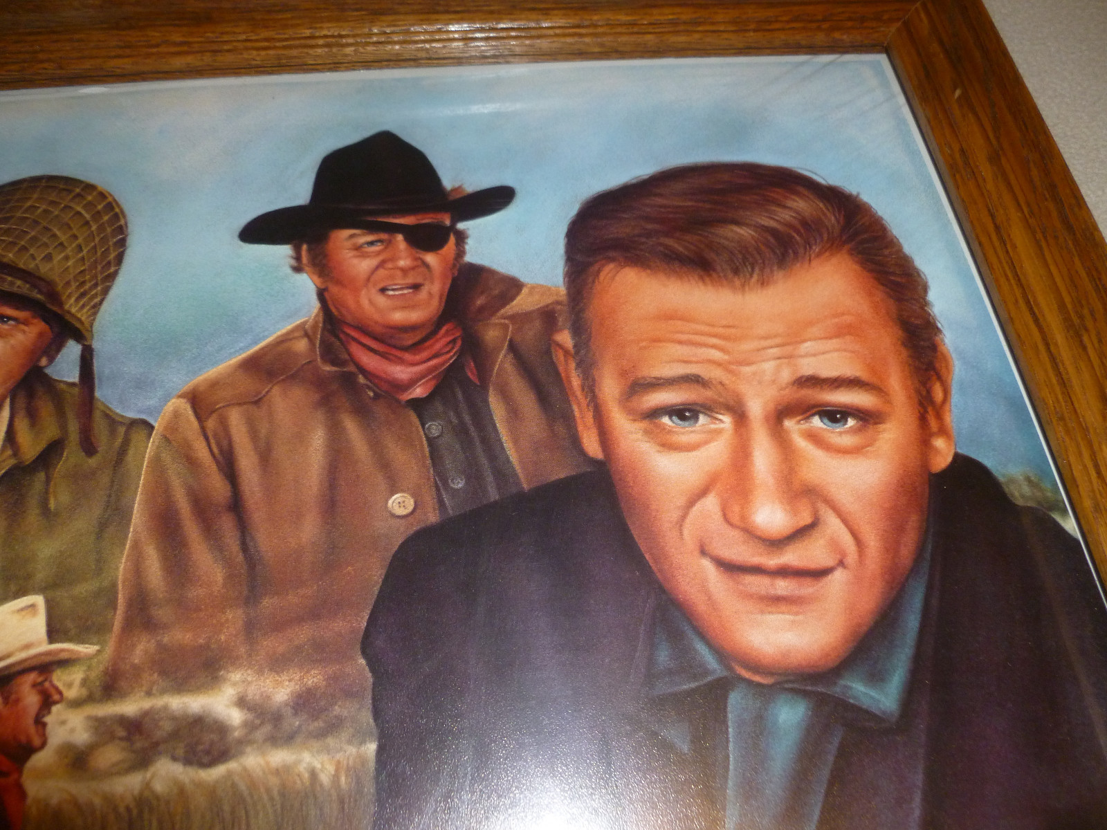 FRAMED SIGNED DEBRA COLBURN ROUEN PRINT JOHN WAYNE POSTER AUTOGRAPHED ...