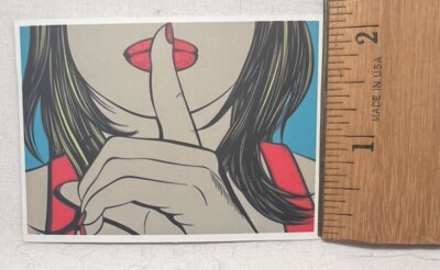 Erotic Sexy Naughty Woman Secret Shush Shhhh skateboard vinyl sticker ...