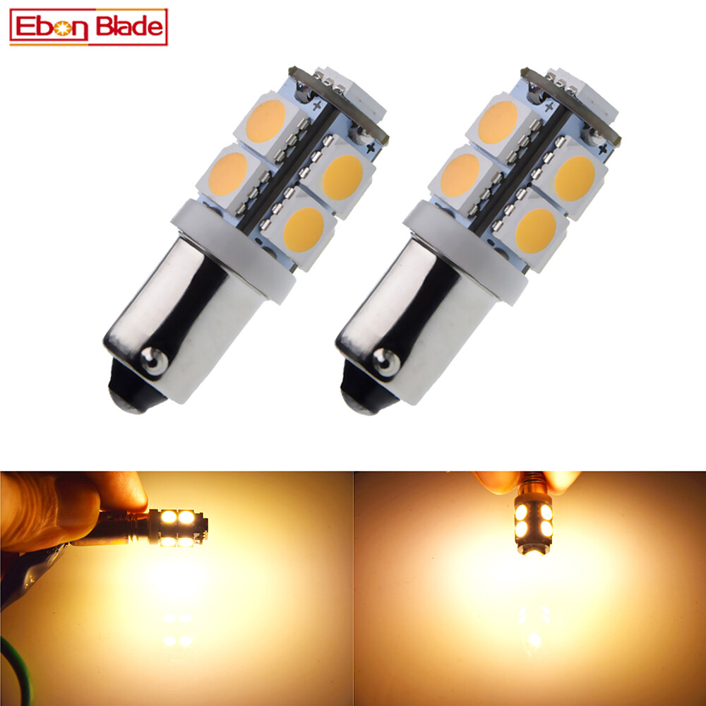 2Pcs Warm White BAY9S H21W 120° Car LED Light Interior Dome Map Reading ...