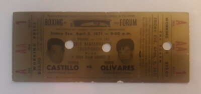 Ruben Olivares Chucho Castillo Boxing Ticket World Bantamweight Title ...