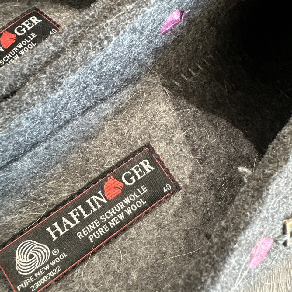 Haflinger Womens CUORICINI Gray Pink Hearts Wool Clogs Slippers 40/US 9 | eBay