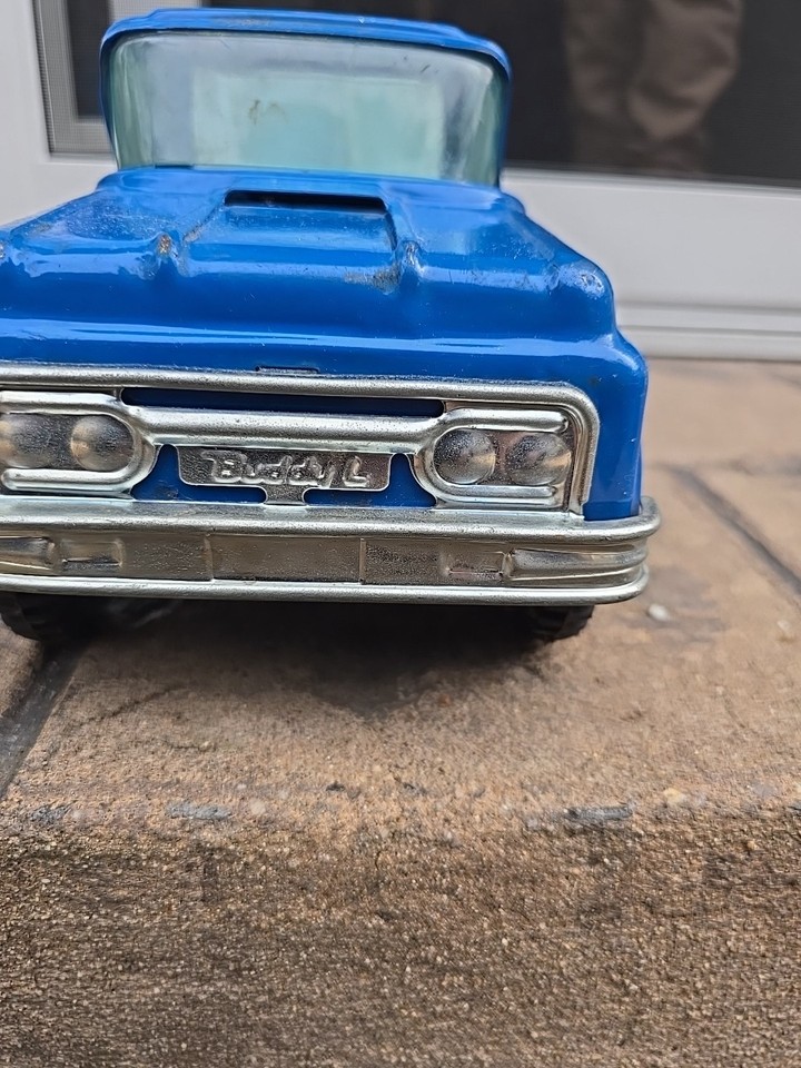 Vtg 1960's Buddy L Kennels Pickup Truck Tin Toy Blue. | eBay