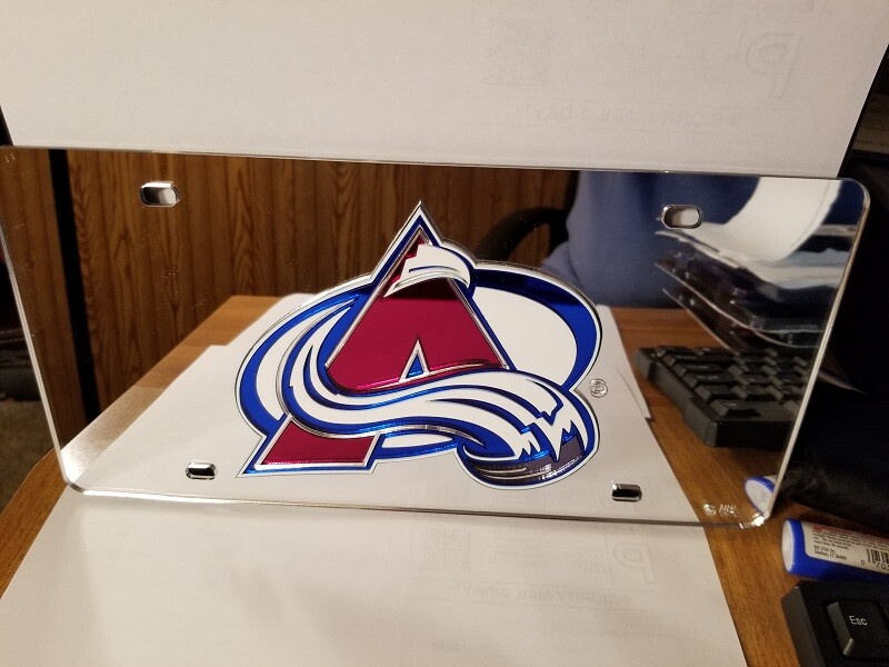 NHL Colorado Avalanche Laser License Plate Tag - Silver | eBay