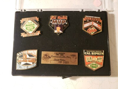 Cal Ripken Jr. Limited Edition 1981-2001 Commemorative Pin Set in Box ...