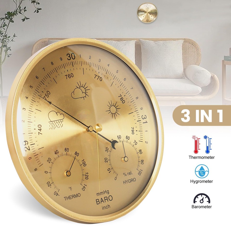 Traditional Weather Station Indoor3 in1 Barometer Thermometer ...