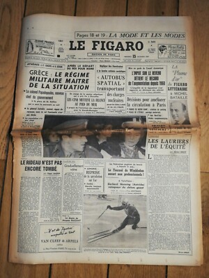 N125 Rare Vintage Newspaper Le Figaro Dec 15 1967 Special Bus, Michel ...