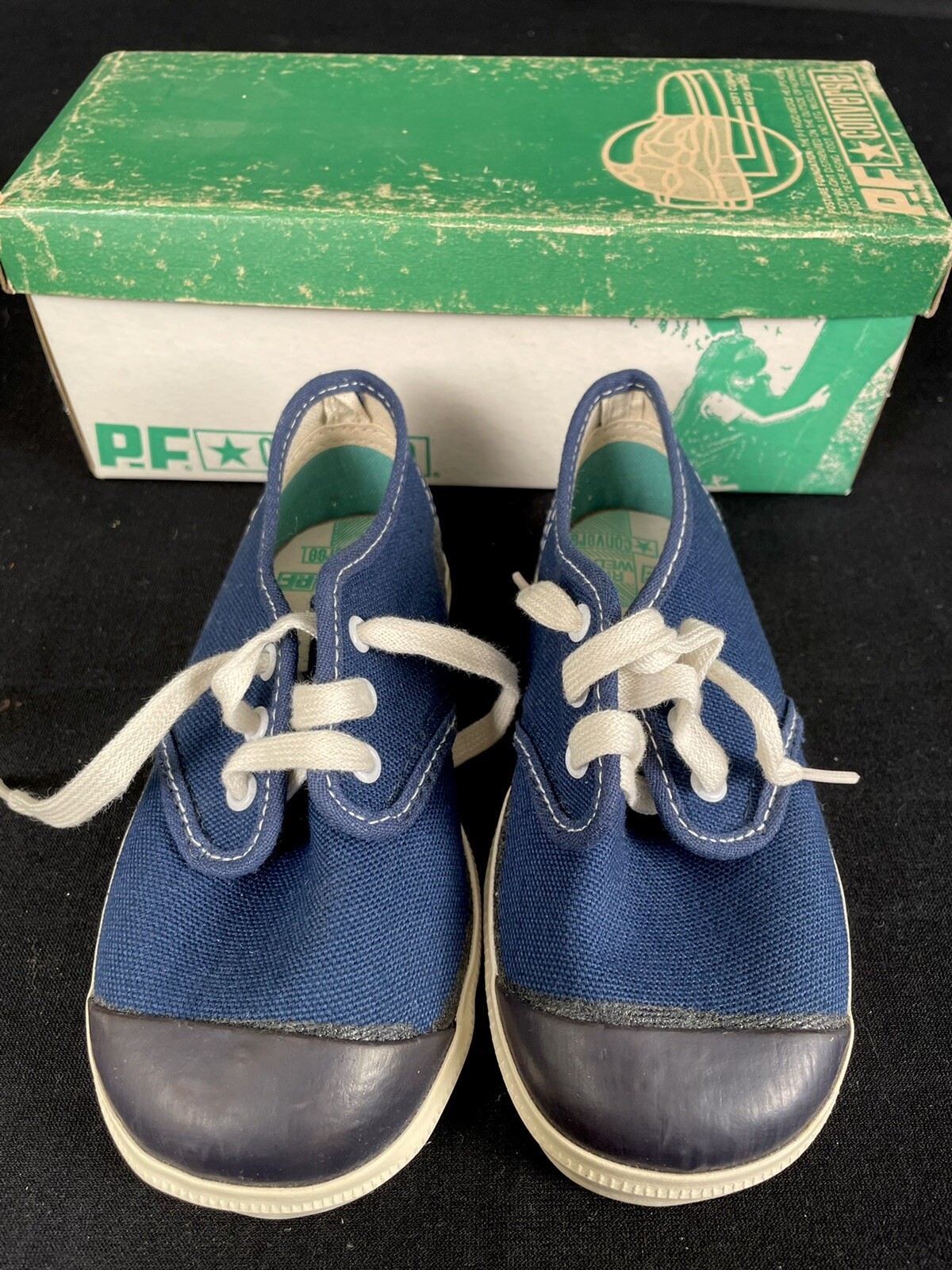 RARE Vintage NOS PF Flyers Converse Blue Canvas Boy… - Gem