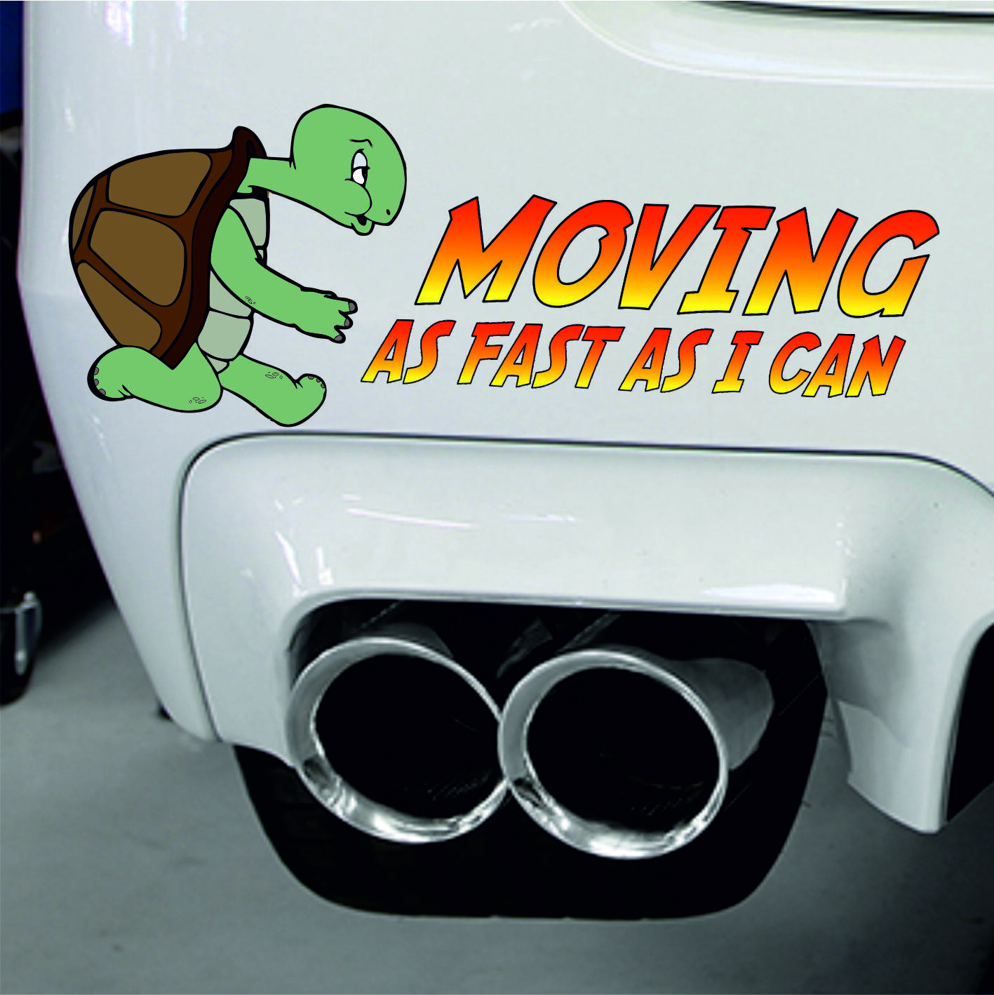 MOVING AS FAST AS I CAN FUNNY VINYL CAR VAN CAMPER CARAVAN STICKER ...