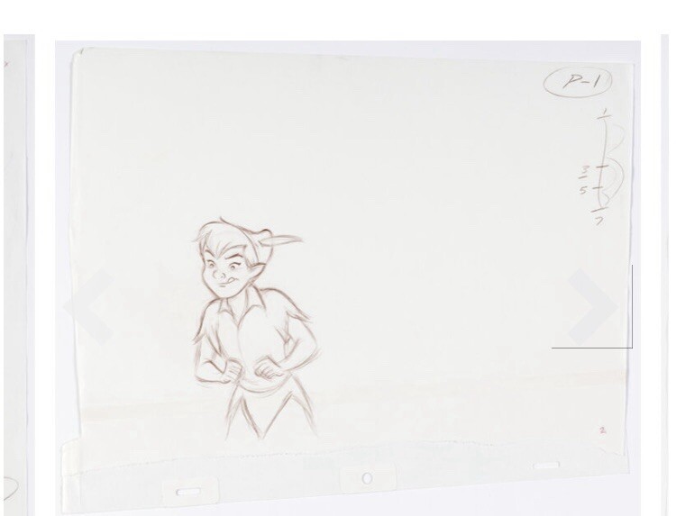 Original Peter Pan Drawing Modern Peter Pan Original Drawing Print