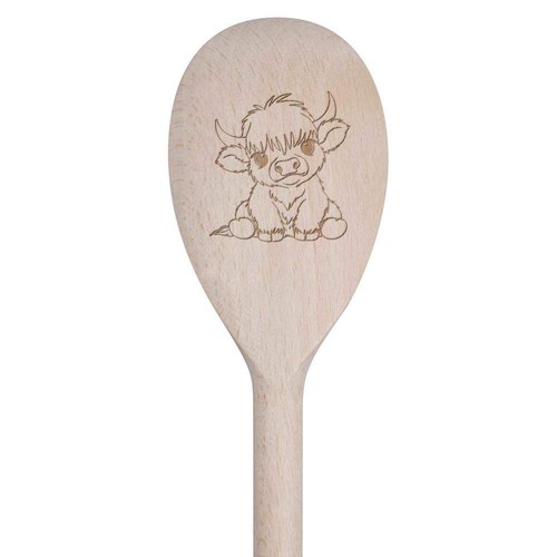 30cm 'Baby Highland Cow' Wooden Cooking Spoon (SO00024806) | eBay