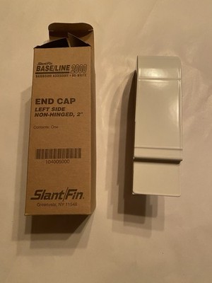 Slant/Fin Base/Line 2000 Left Hand End Cap Non-Hinged 2" Nu White | eBay