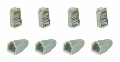 4 X Network Cable Plug / RJ45 CAT5e Plug + Case | eBay