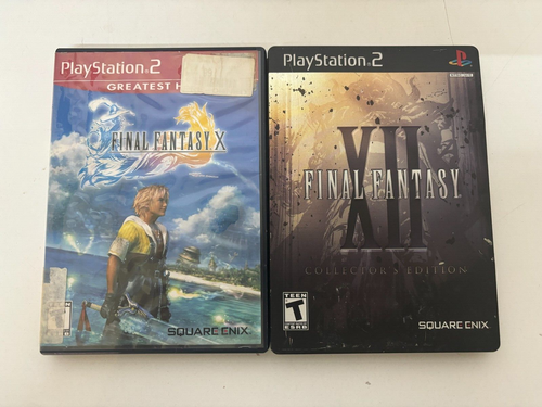 Final Fantasy PS2 Lot: X and XII steel case collector's edit, all ...