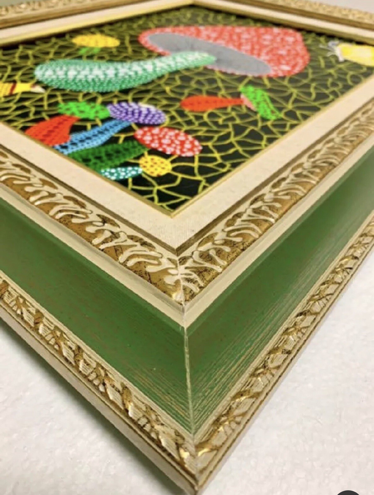 Yayoi Kusama Hand-painted Handwriting Mushroom Acrylic Oil Painting ...