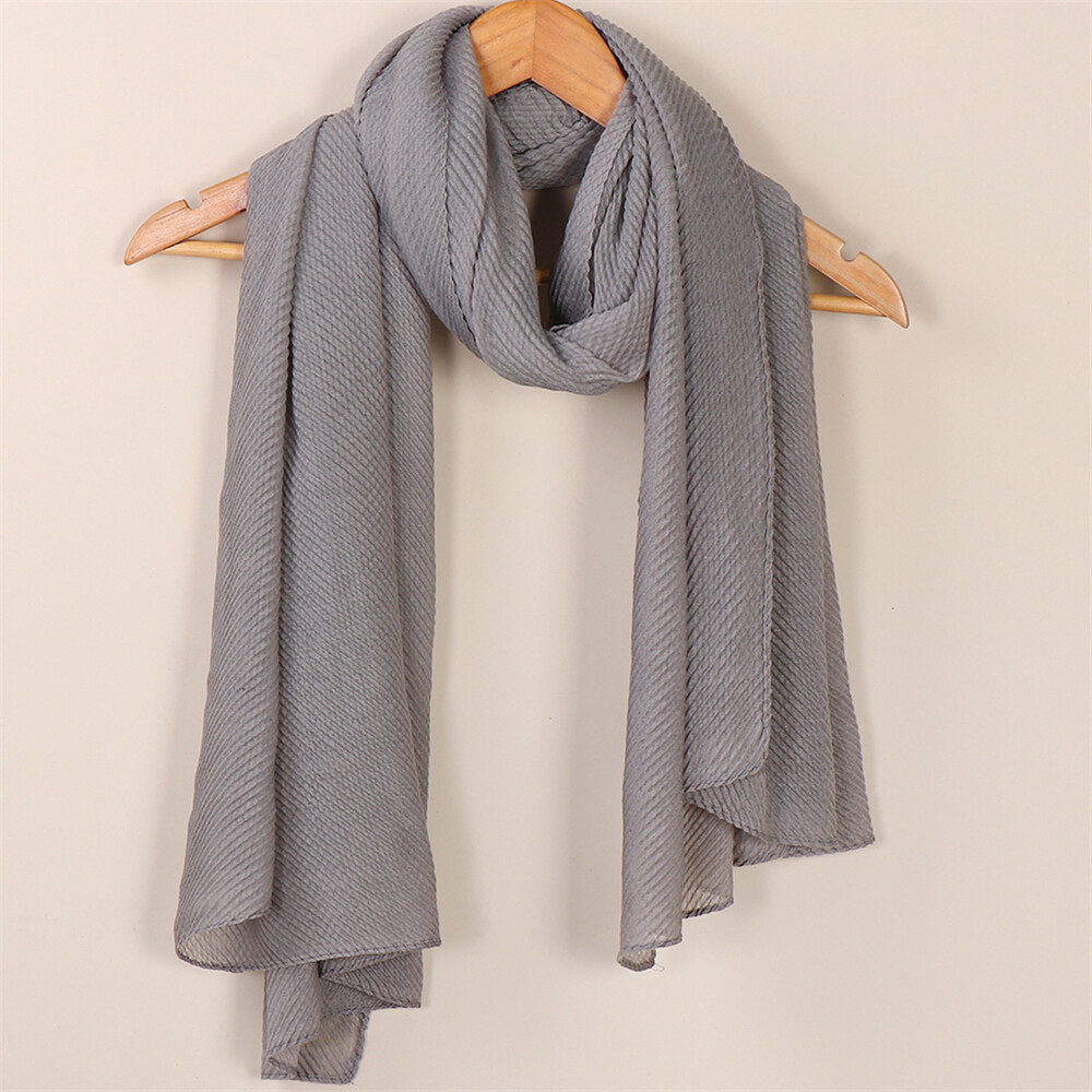 Muslim Women Hijab Long Scarf Shawl Islamic Wrap Headscarf Stoles Solid ...