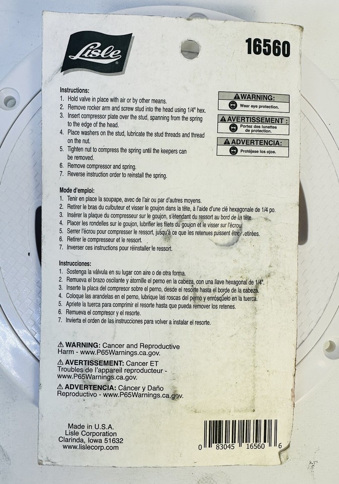 Lisle 16560 Valve Spring Compressor Tool for GM LS compresor para ...