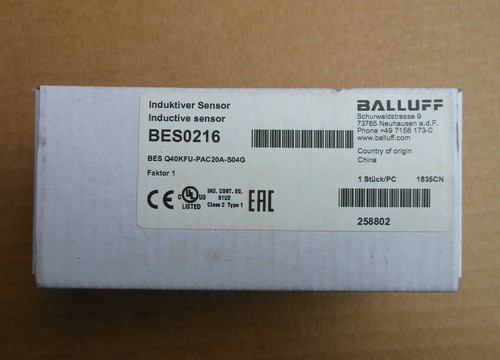 BALLUFF induktiver Sensor BES0216 / BES Q40KFU-PAC20A-S04G, NEU, OVP ...