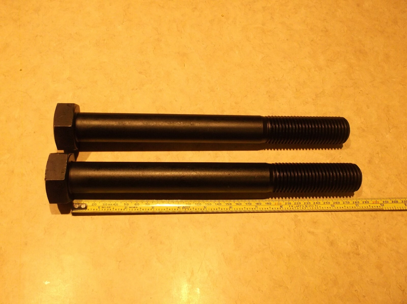 LOT OF 2, M30-3.5 X 280mm DIN 931 Hex Cap Screws Part Thread 10.9 Steel ...