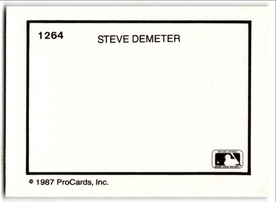 1987 ProCards Steve Demeter Salem Buccaneers #1264 | eBay