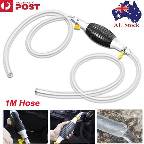 Fuel Suction Transfer Syphon Pump Siphon Hand Car Vehicle Petrol Diesel ...