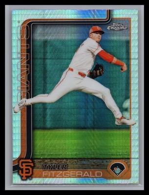 2025 Topps Chrome #596 Tyler Fitzgerald Prism Refractor Parallel SF ...