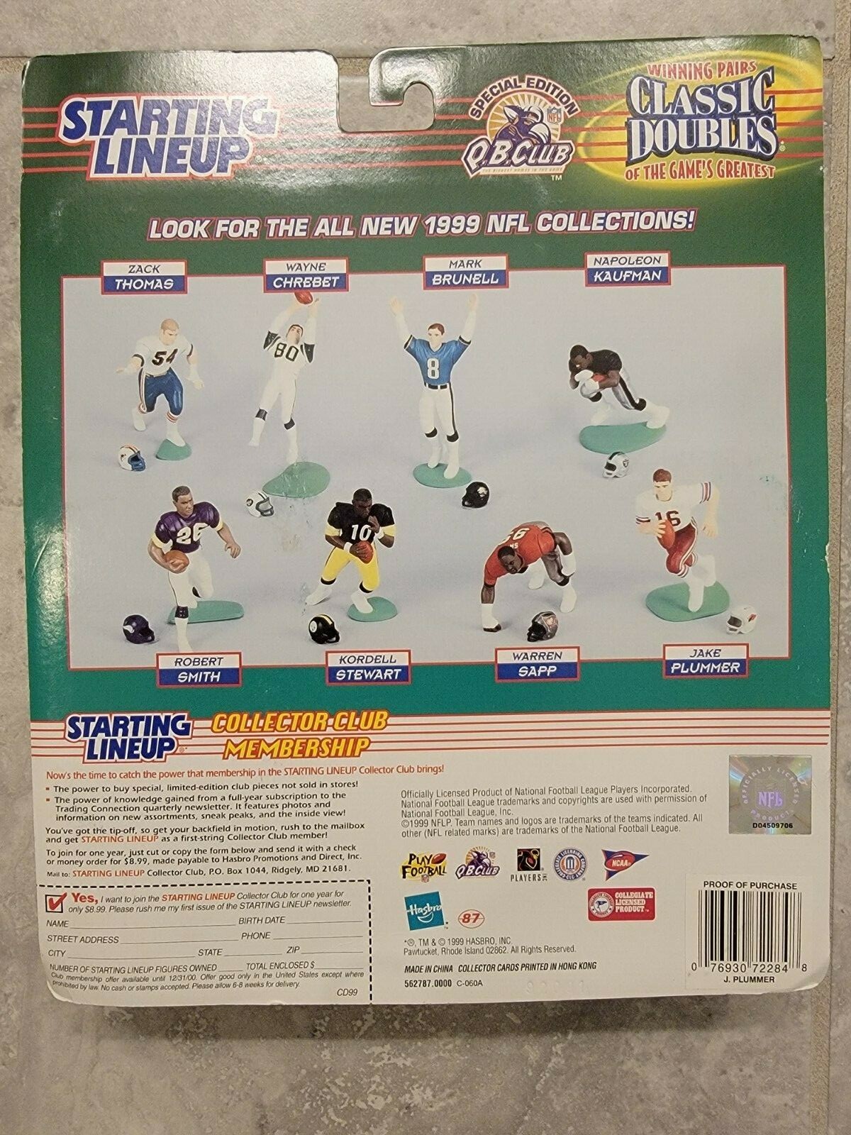 Starting Lineup Classic Doubles Brett Favre Figures 1999 Hasbro ...