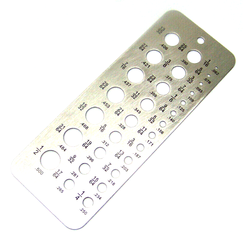 2pc 29 Sizes Index Stainless Steel Drill Gauge Bolt Wire Diameter Size ...