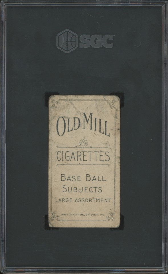 1909 T206 CHIEF WILSON POOR OLD MILL SGC 1 BASEBALL PITTSBURGH PIRATES ...