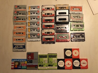 Vintage Lot 28 Pre Recorded Mixed Cassette Tapes Sold As Blanks Plus 7 ...