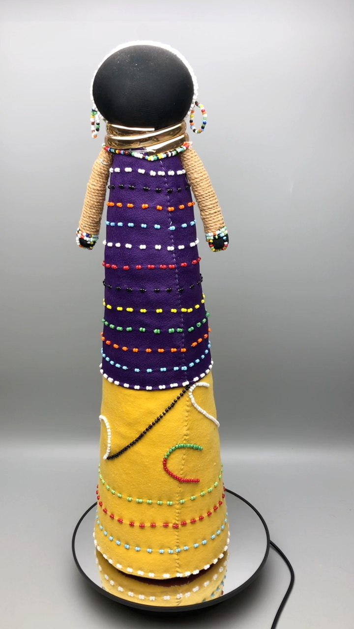 18" Vintage Ndebele Handmade South African Colorful Beaded Ceremonial ...