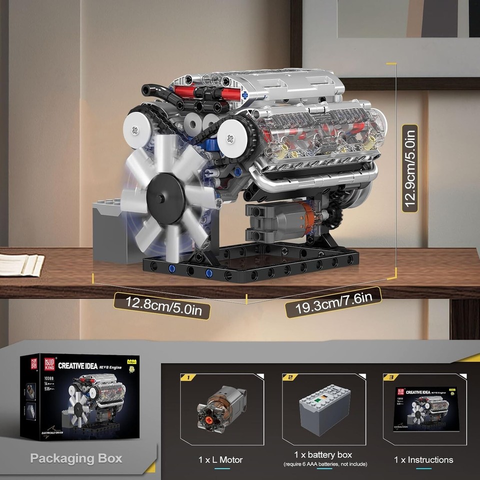 Visible V8 Internal Combustion Ohc Engine Motor Working Model Haynes ...