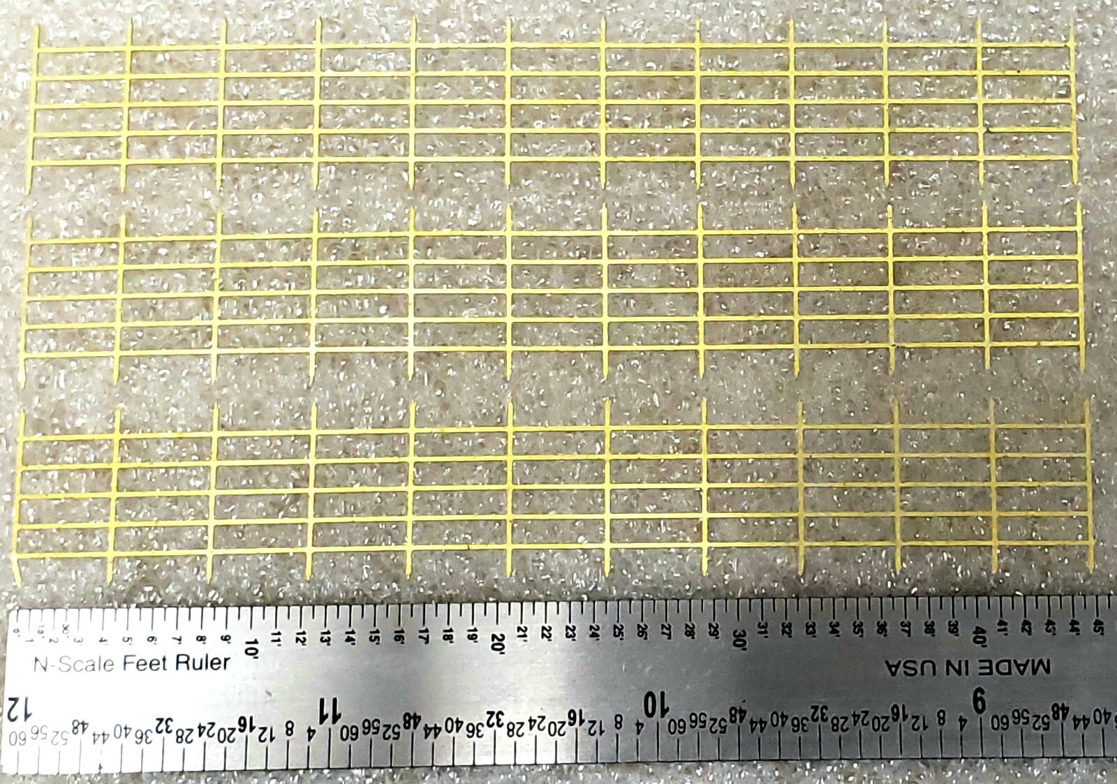 N Scale Railing - 3.4" x 0.6" 3 pcs. / purchase 0.010" thick Brass USA ...