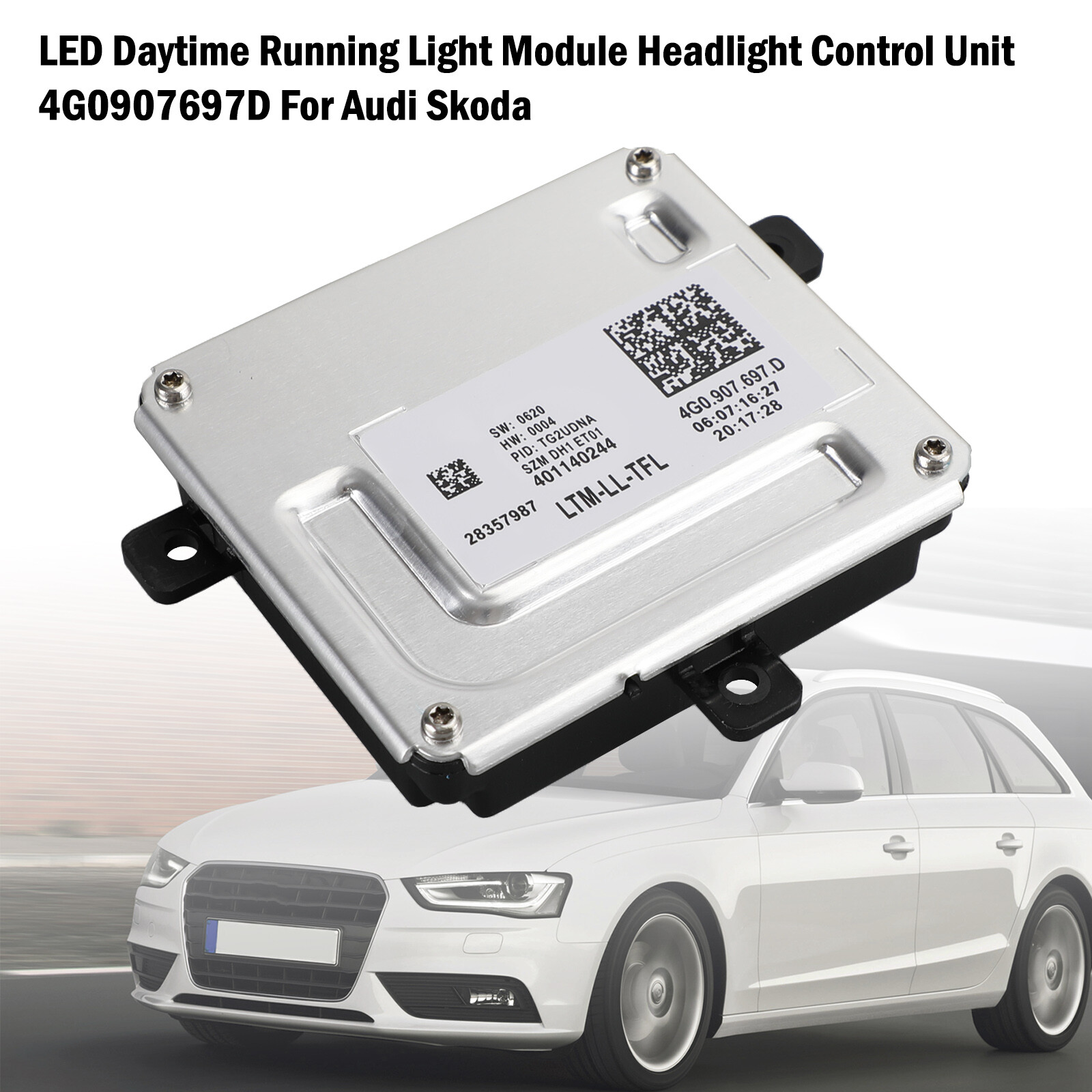 LED Daytime Running Light Module Headlight Control Unit 4G0907697D For ...