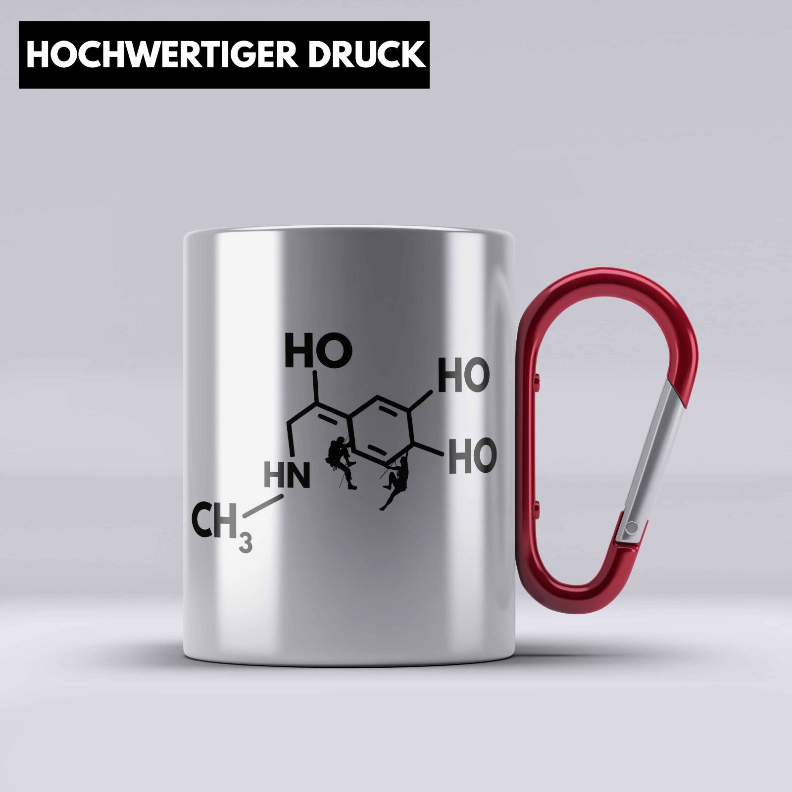 Trendation - Klettern Bergsteigen Geschenk Karabiner-Tasse Edelstahl ...