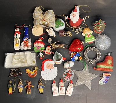 Vintage Mixed Lot 2.7lbs Christmas Decorations and Ornaments | eBay