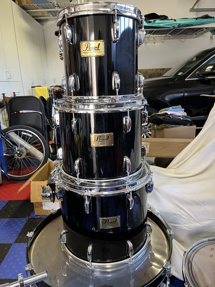6 Piece Session Select Pearl Drum set. Black mist. | eBay