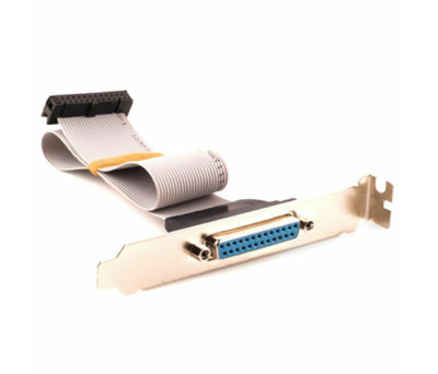 DB25 LPT1 Parallel 25-Pin Printer Port/Full Height Bracket 11" Cable (5 ...