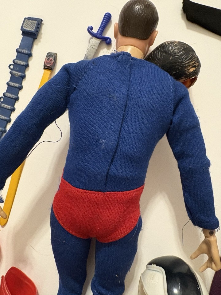 Captain Action Superman Fury Phantom Steve Canyon Helmet Lot Ideal 1966 ...