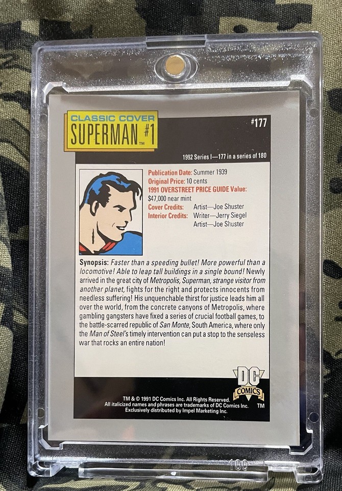 DC Comics Classic Covers Superman Card Series 1 #177 Near Mint 1992 | eBay
