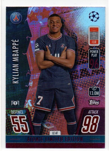 2021-22 Topps Match Attax #LE-AT Kylian Mbappe Atomic Limited Edition | eBay